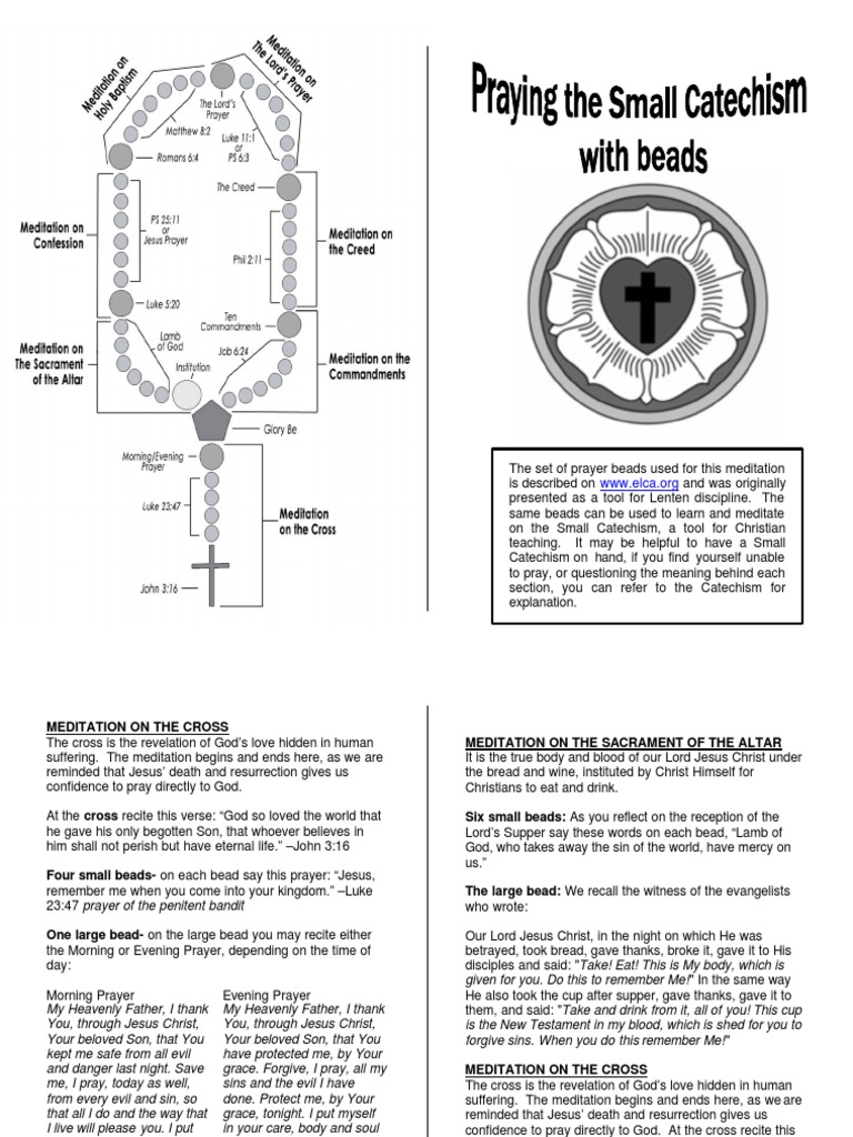 Praying Small Catechism W Beads Booklet | PDF | God The Father | Jesus