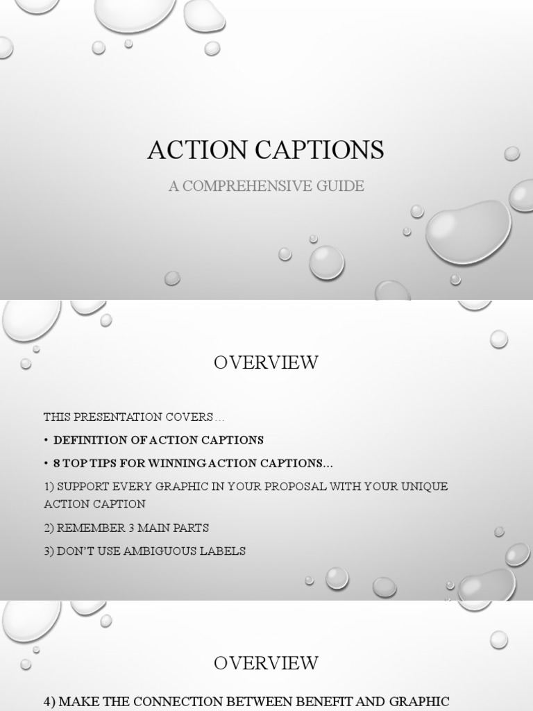 Action Captions: A Comprehensive Guide | PDF | Communication | Human ...
