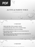 Active & Passive Voice Cheat Sheet | PDF | Business | Self-Improvement