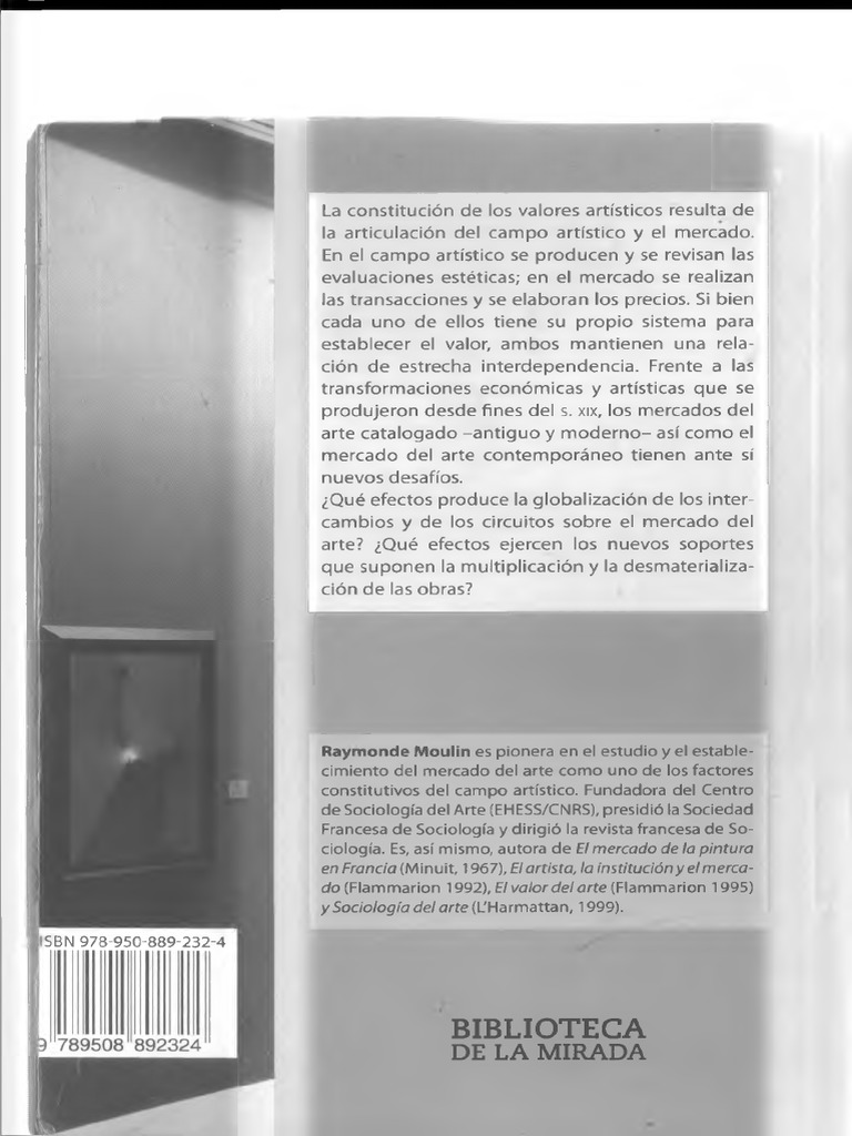 Moulin, Raymonde - El Mercado Del Arte Cap. 1 PDF | PDF | Museo | Monopolio
