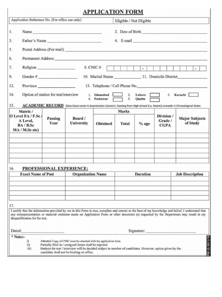 ECP Application Form | PDF