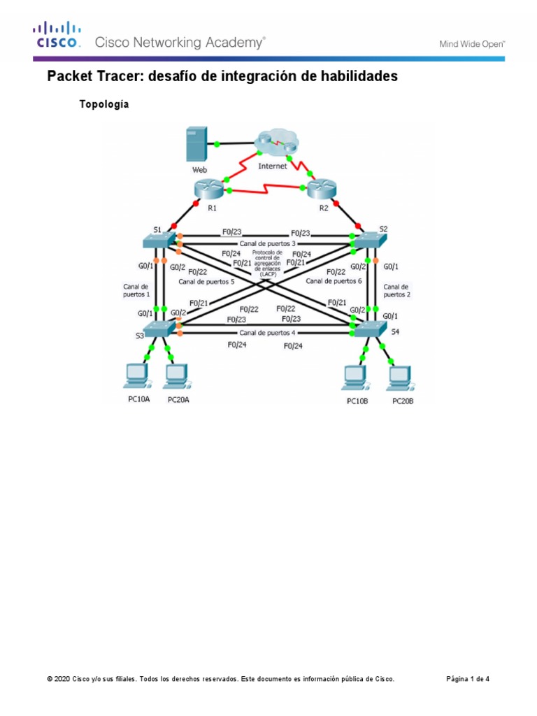 4.4.1.2 Packet Tracer - Skills Integration Challenge | PDF | Estándares de red | Infraestructura ...