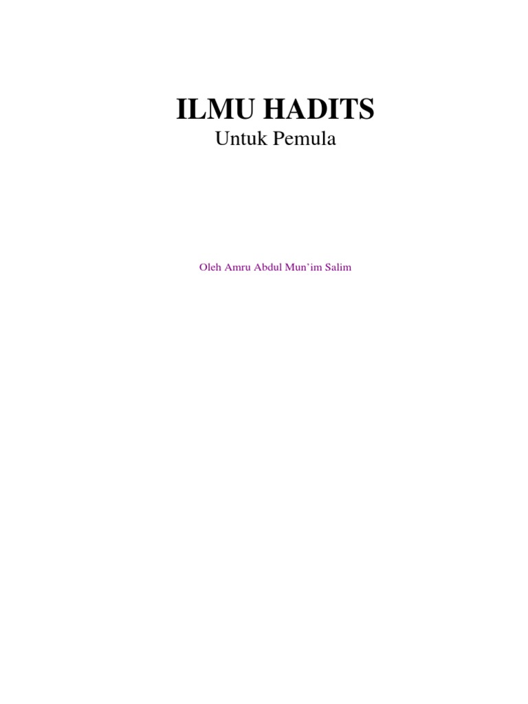 Ulumul Hadits | PDF