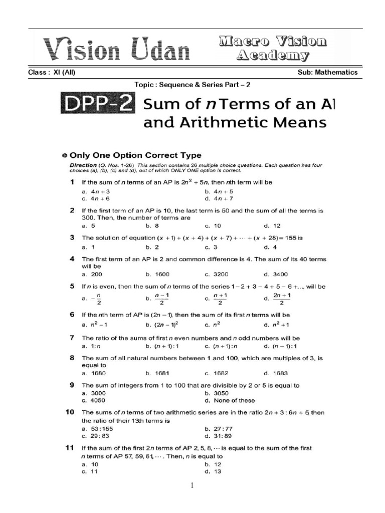 Sequence and Series Part Two | PDF