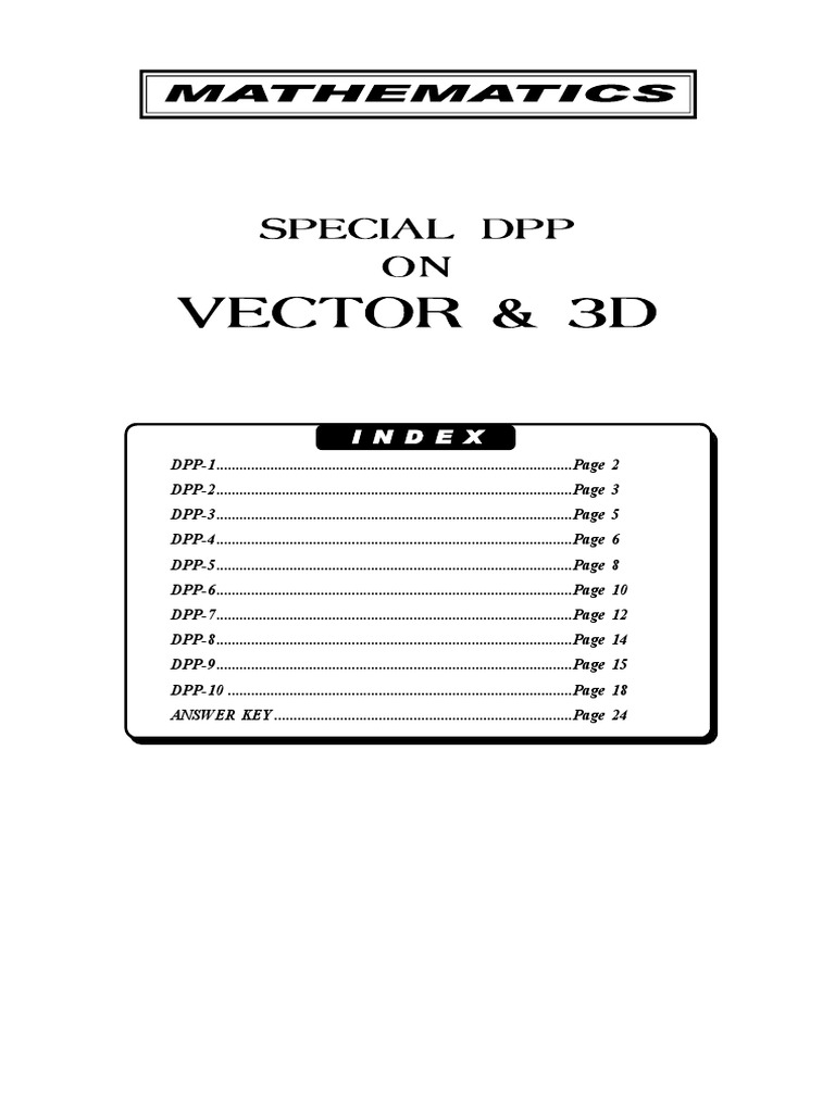 Vector DPP (1-10) 25.08.2018 | PDF | Triangle | Plane (Geometry)