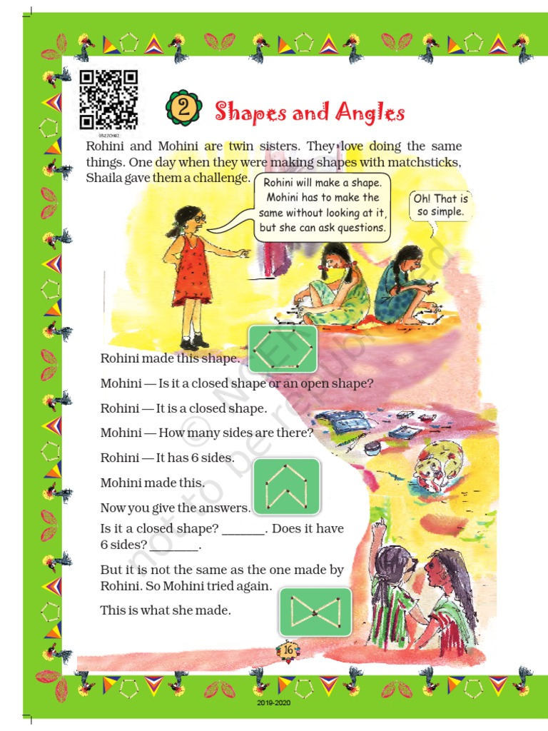 Cbse Class 5 Ncert Books Math Chapter 2 Shapes and Angles | PDF