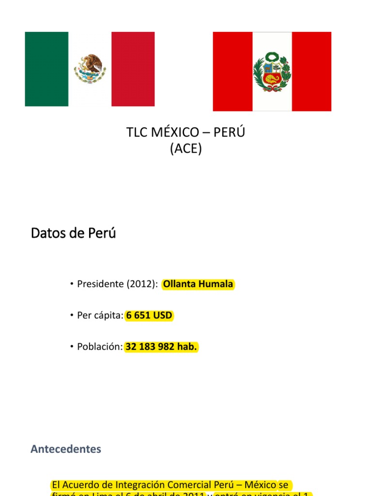 TLC Mx-Peru | PDF | Tratado de Libre Comercio Norteamericano | Perú