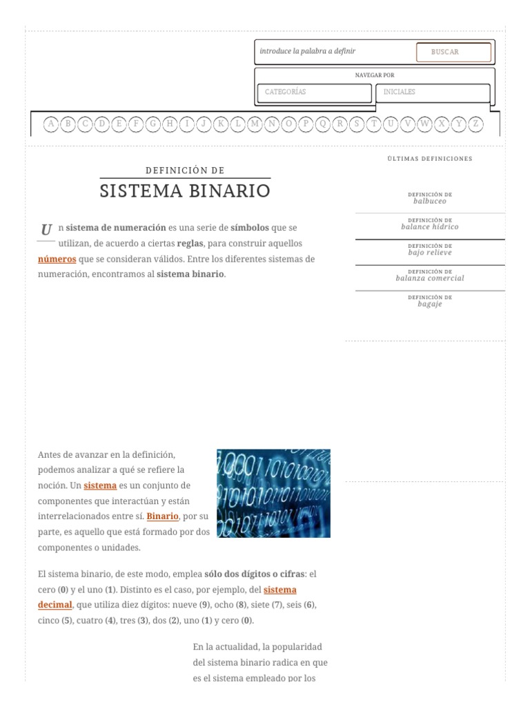 Definición de Sistema Binario - Qué Es, Significado y Concepto | PDF ...