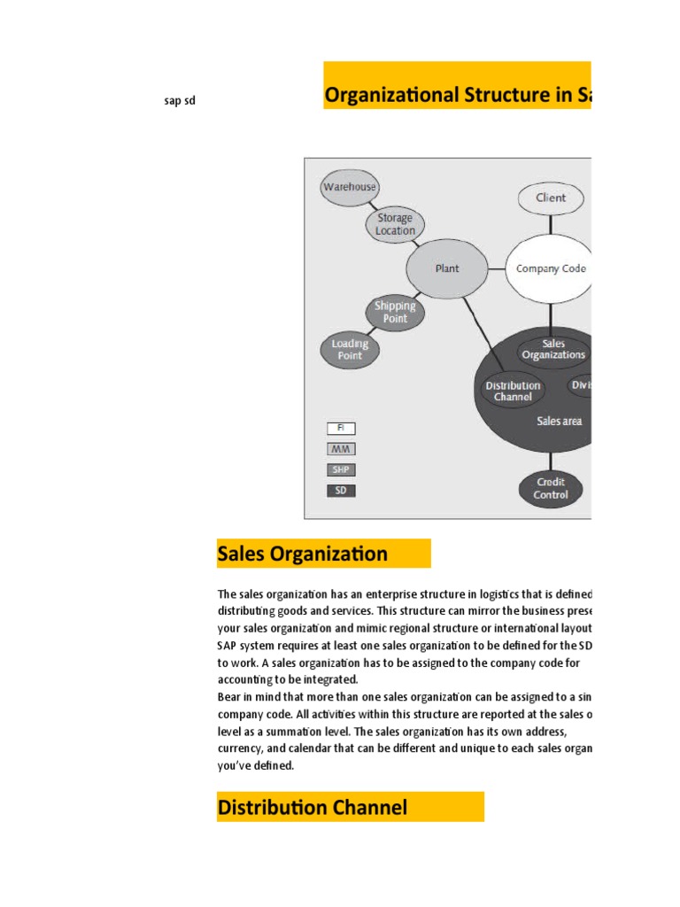 Sap SD Sale Organization Structure 1 | PDF | Sales | Inventory