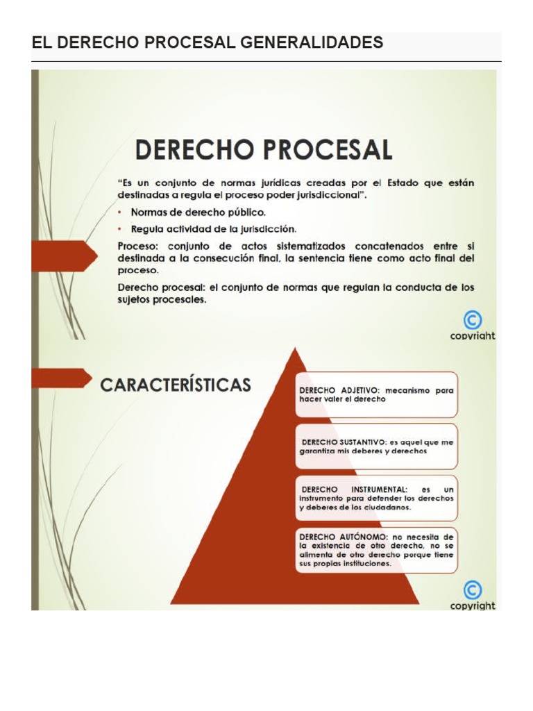 El Derecho Procesal Generalidades | PDF | Ley procesal | Jurisdicción
