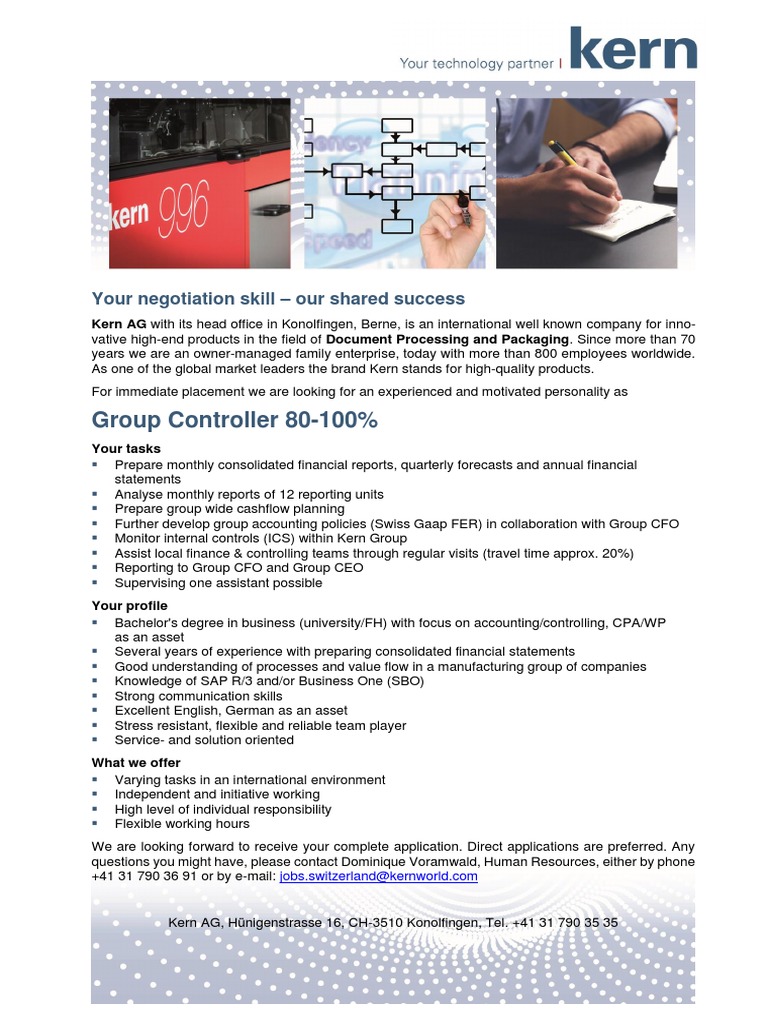 Group Controller Opportunity | PDF