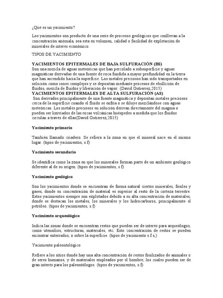 Qué Es Un Yacimiento | Descargar gratis PDF | Depósito de petróleo ...