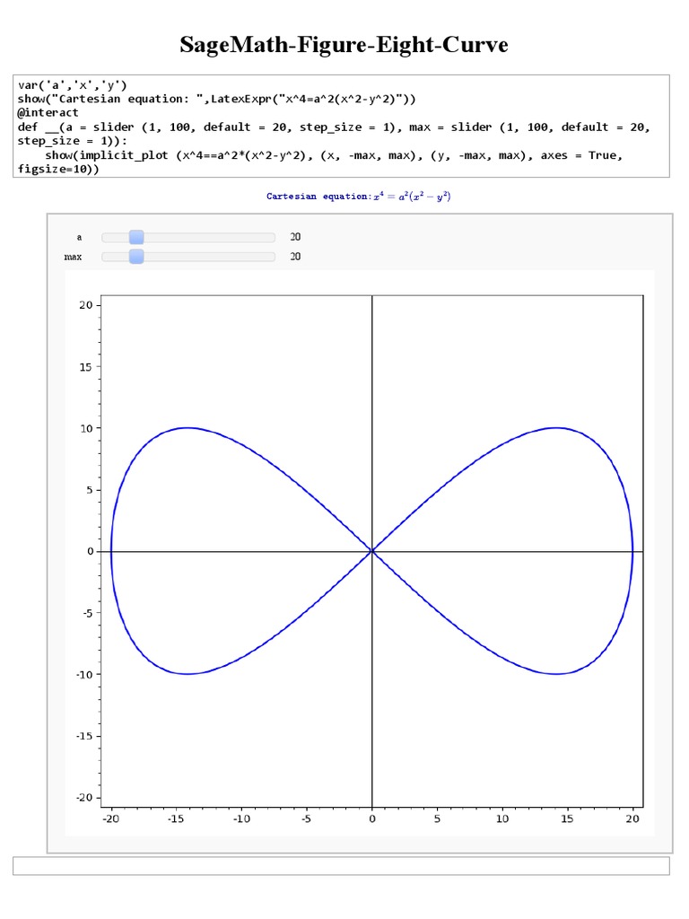 SageMath Figure Eight Curve | PDF | Teaching Methods & Materials