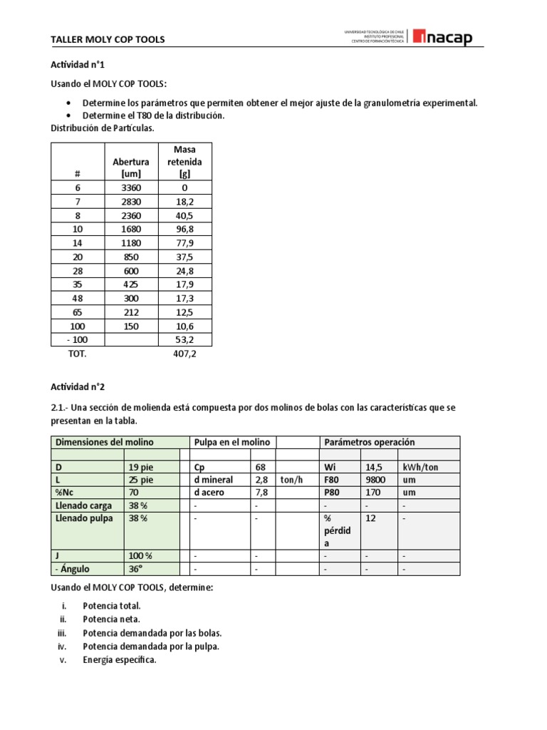 Ejercicios Moly Cop | PDF | Naturaleza