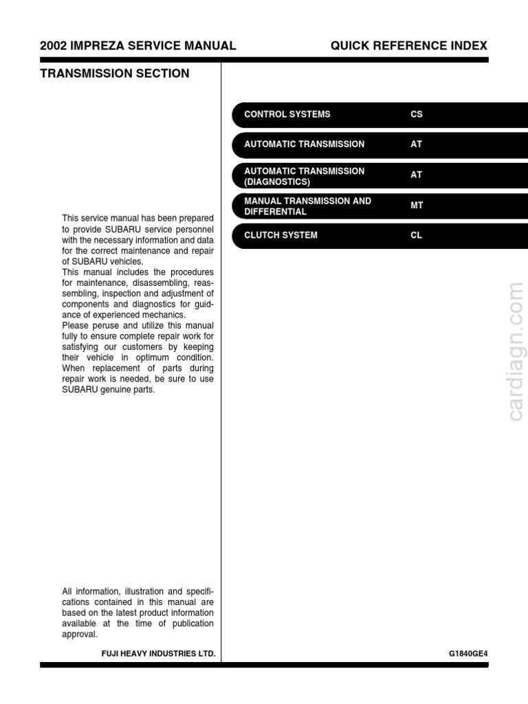 Transmission Section | PDF | Automatic Transmission | Transmission ...