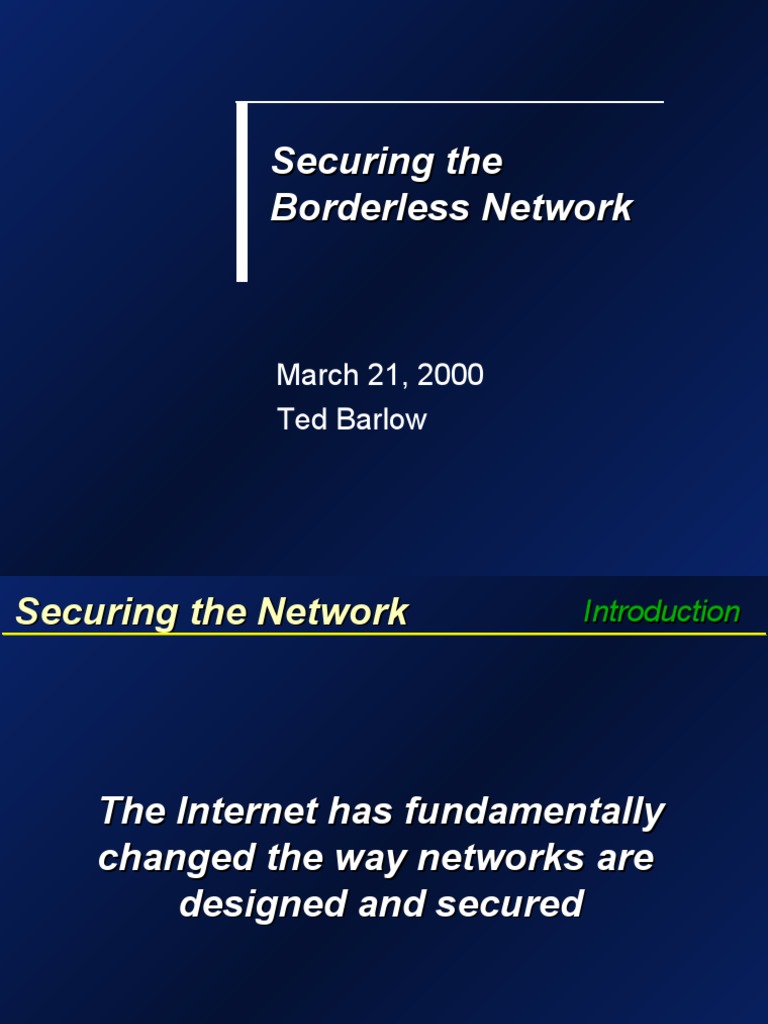 Securing Borderless Network | PDF | Firewall (Computing) | Computer Network
