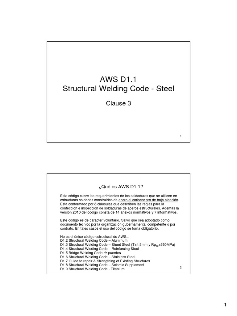 Código Soldadura Estructural AWS D1.1 | PDF | Soldadura | Construcción