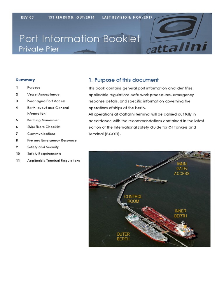 Port Information Booklet Rev Final - Cattalini | PDF | Tugboat | Ships