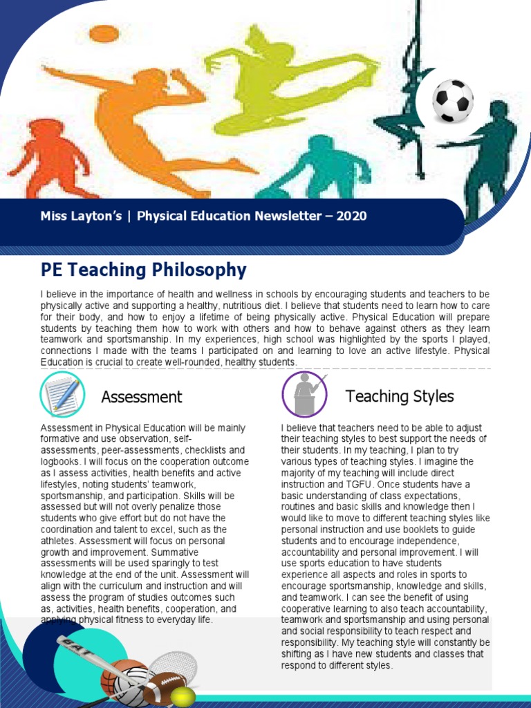 Pe Newsletter Final Submission | PDF | Classroom Management | Physical ...