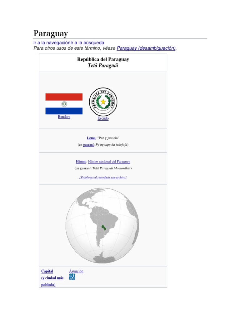 HISTORIA DE Paraguay | PDF | Paraguay | Colonización española de las ...