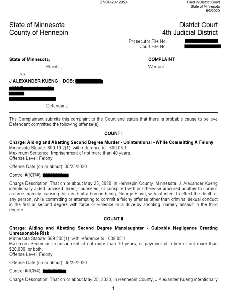 Complaint Warrant | PDF | Arrest Warrant | Manslaughter