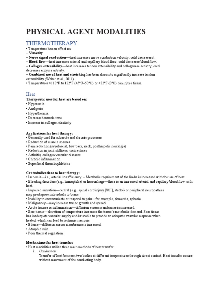 Physical Agent Modalities | PDF | Laser | Heat Transfer