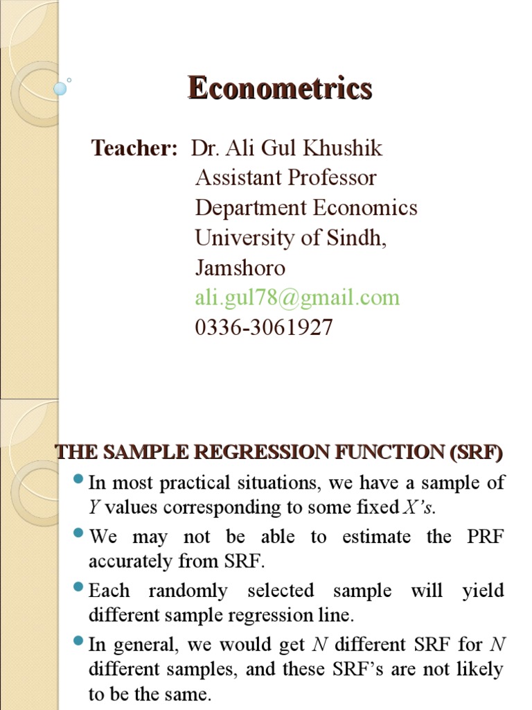 Econometrics Download Free Pdf Ordinary Least Squares Errors And