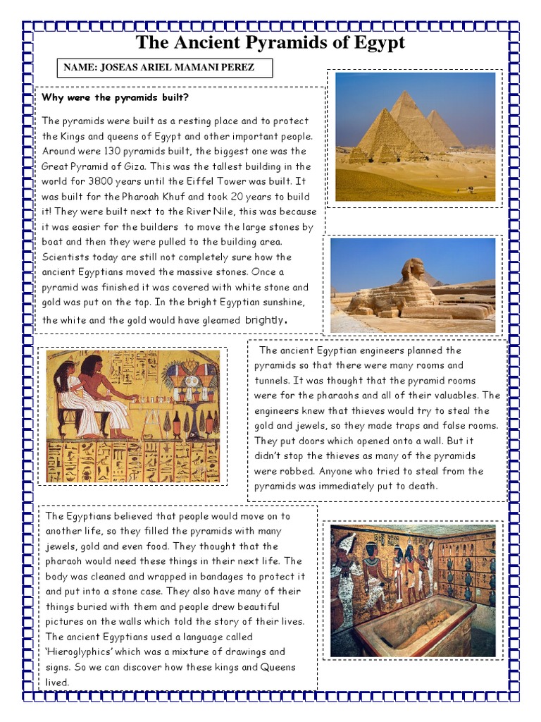 The Ancient Pyramids of Egypt: Name: Joseas Ariel Mamani Perez | PDF ...