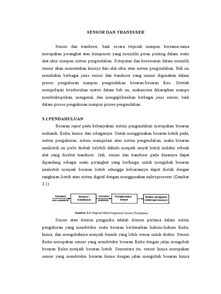 Sensor Dan Tranduser #1 | PDF