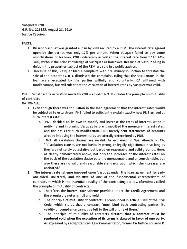 Rendered Void When The Execution of Its Terms Is Skewed in Favor of One ...