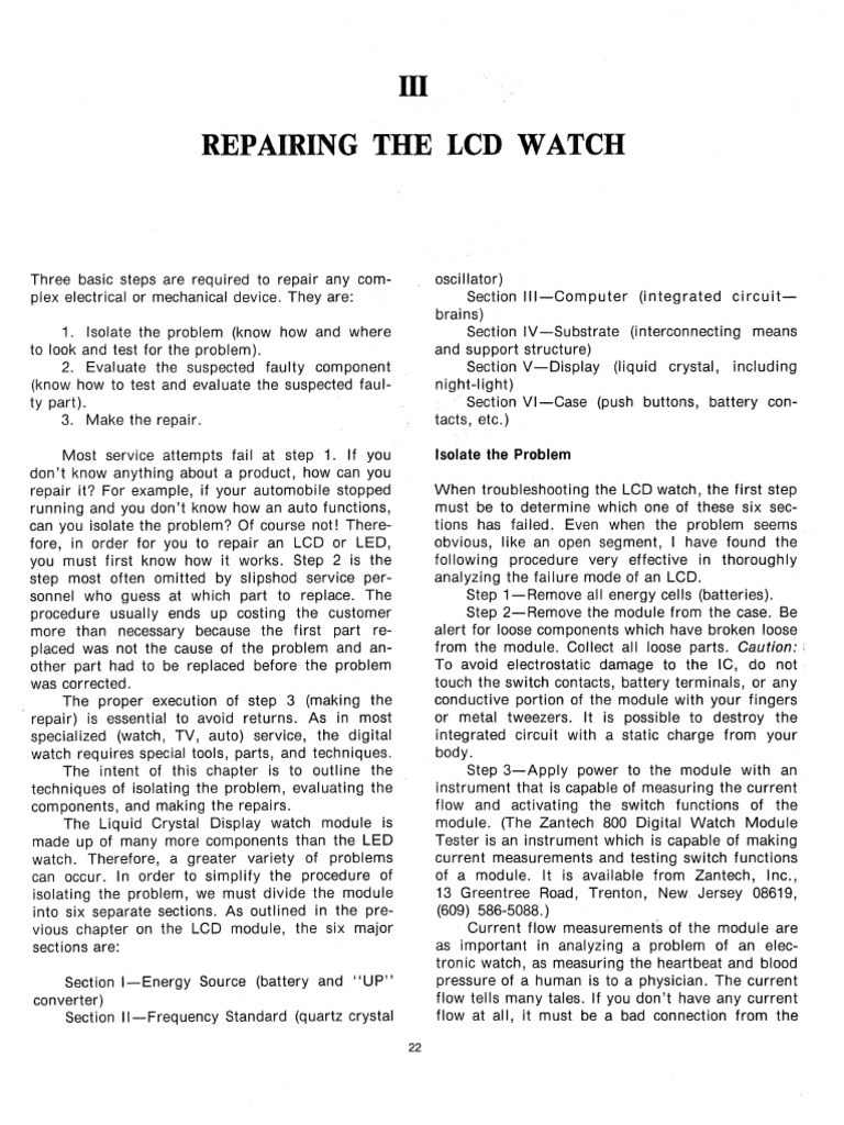 The LED Digital Watch Repair Manual - 2 PDF | PDF