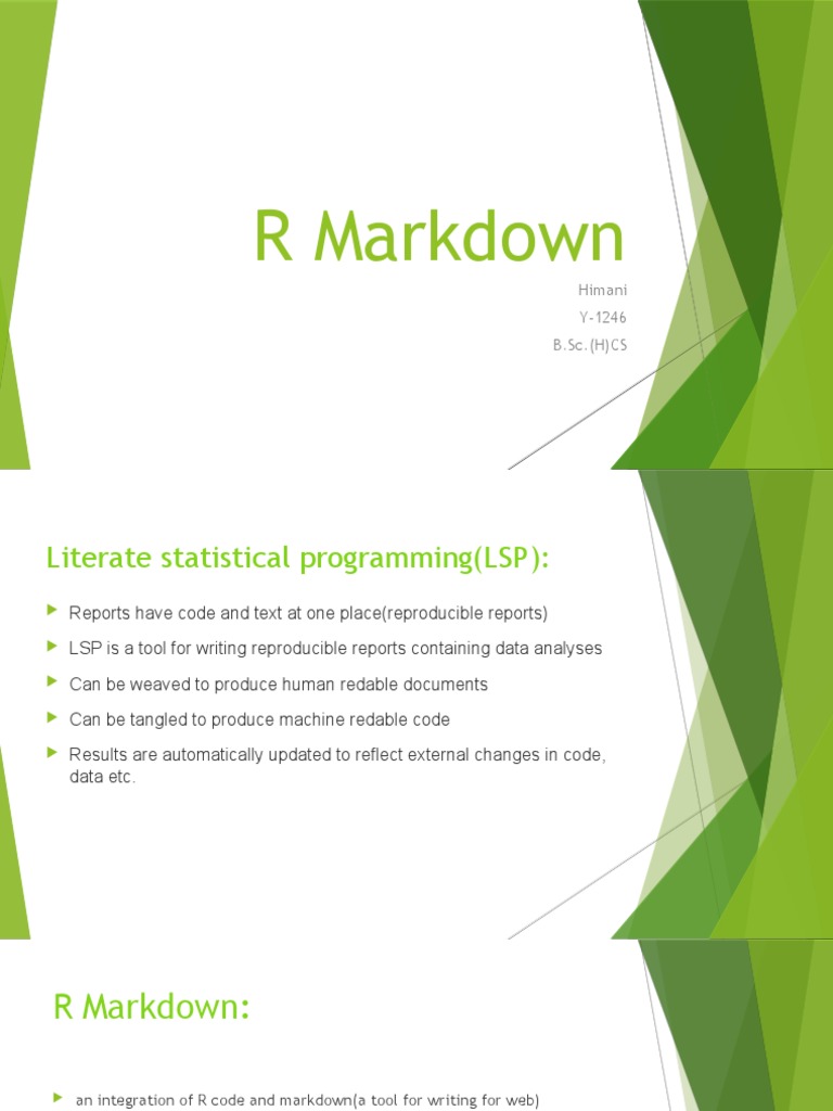 R Markdown for Reproducible Reports | PDF