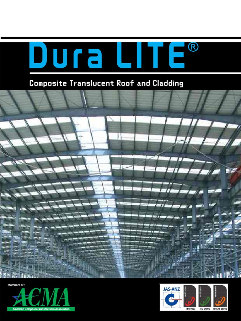 Dura LITE: Composite Translucent Roof and Cladding | PDF | Fiberglass ...