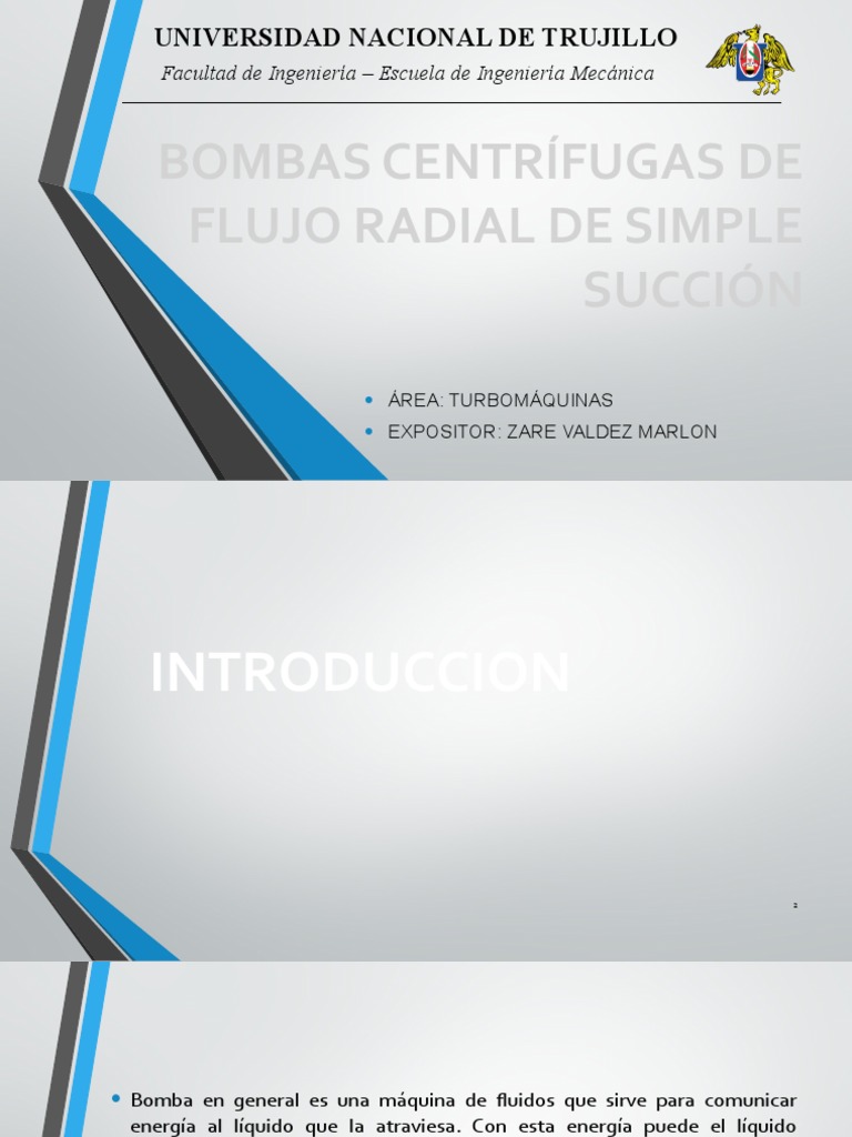 Bombas Centrifugas de Flujo Radial de Simple Succión 2.0 | PDF | Bomba ...