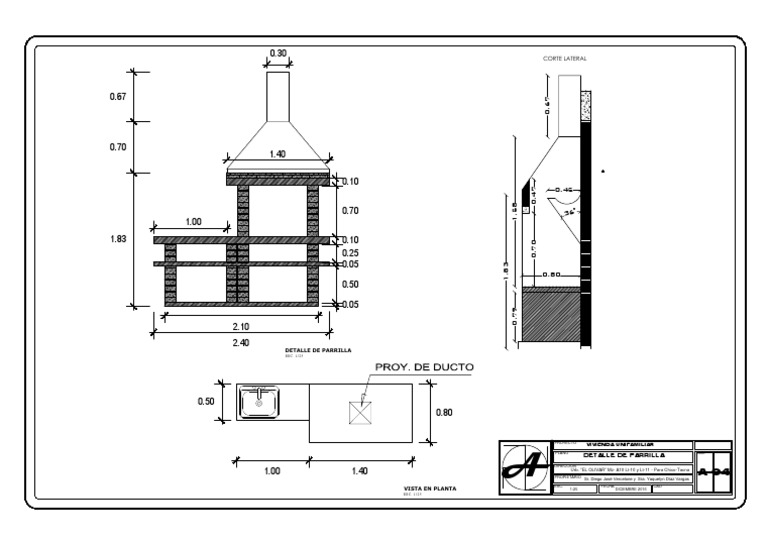 Detalle Constructivo de Parrilla | PDF