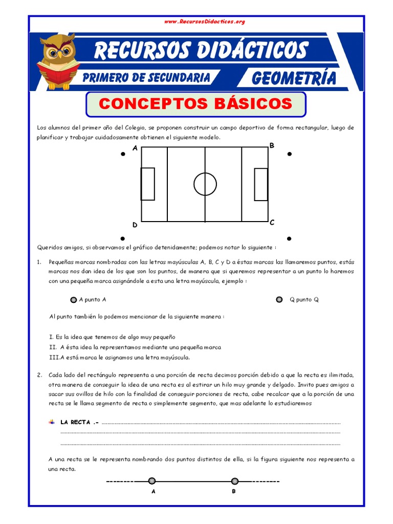 Conceptos Básicos Geométricos para Primero de Secundaria | PDF | Conjunto convexo | Triángulo