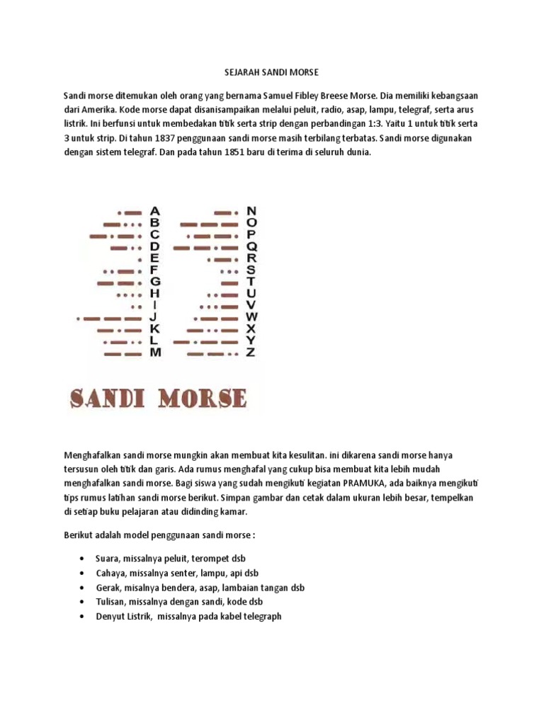 Sandi Morse | PDF | Seni & Disiplin Bahasa