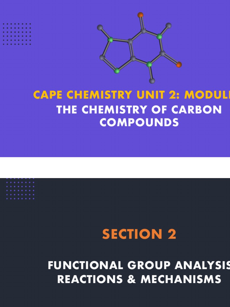 Cape Chemistry Unit 2: Module 1: The Chemistry of Carbon Compounds ...