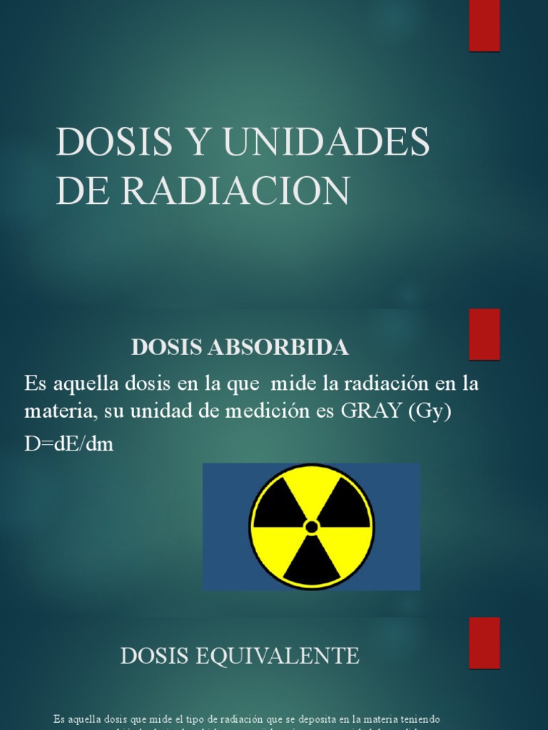 Dosis y Unidades de Radiacion | PDF