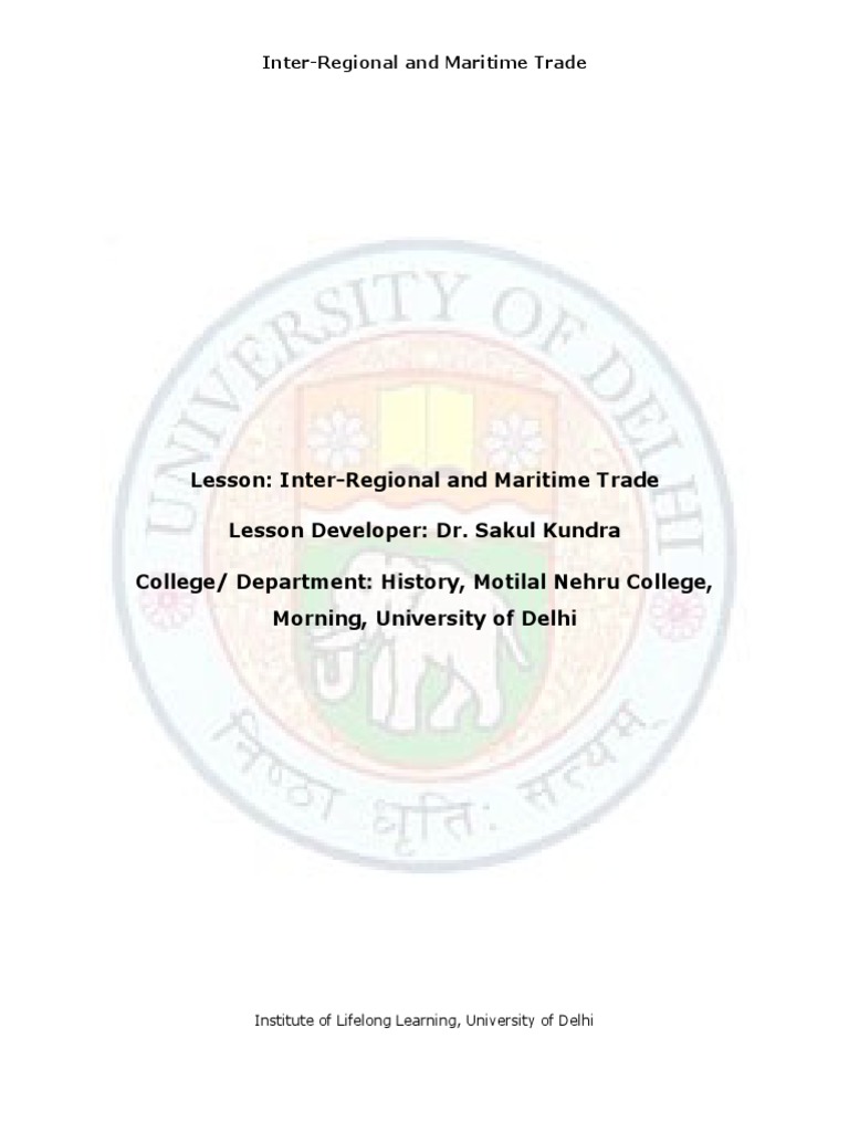 Inter-Regional and Maritime Trade | PDF | Trade | Southeast Asia