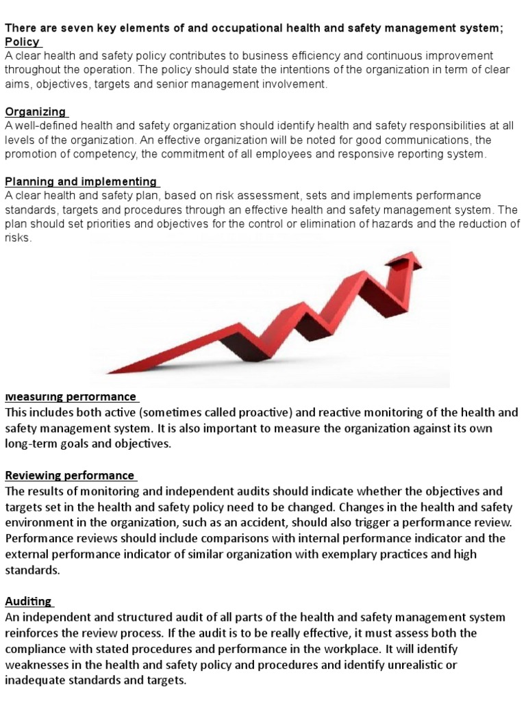 There Are Seven Key Elements of and Occupational Health and Safety ...