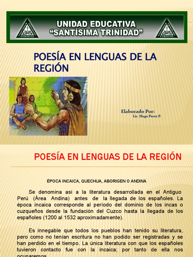 Poesia de Nuestra Region Esto | PDF | Imperio Inca | Poesía