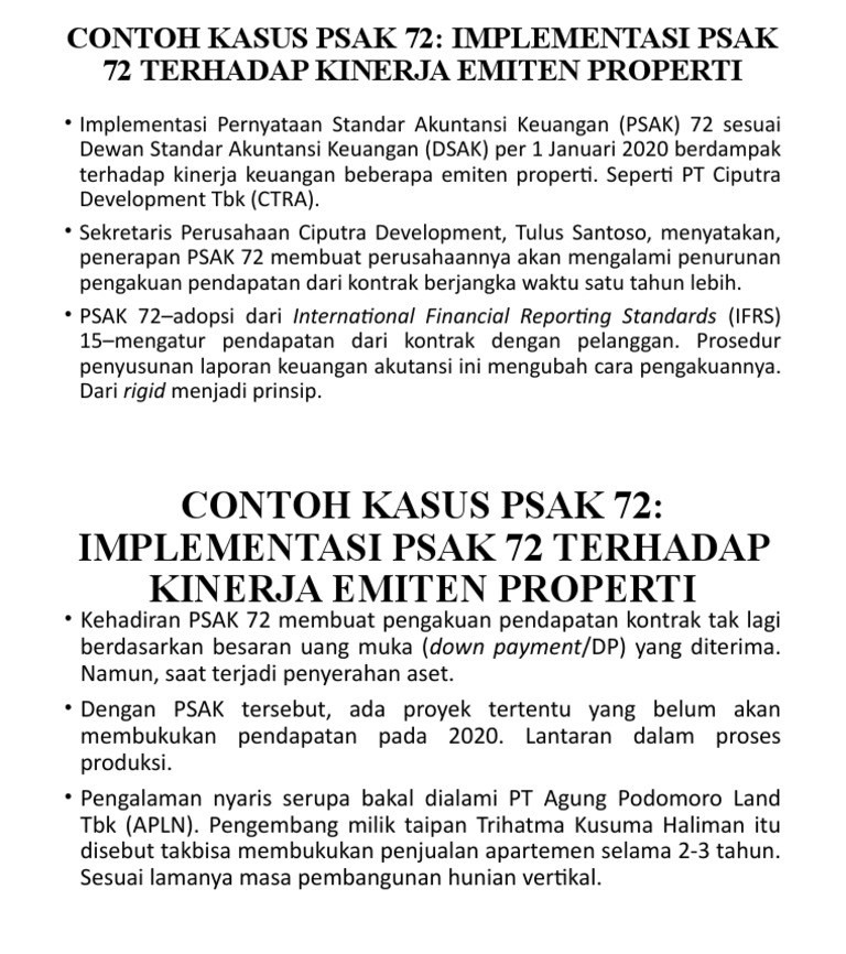 Contoh Kasus Psak 72 | PDF