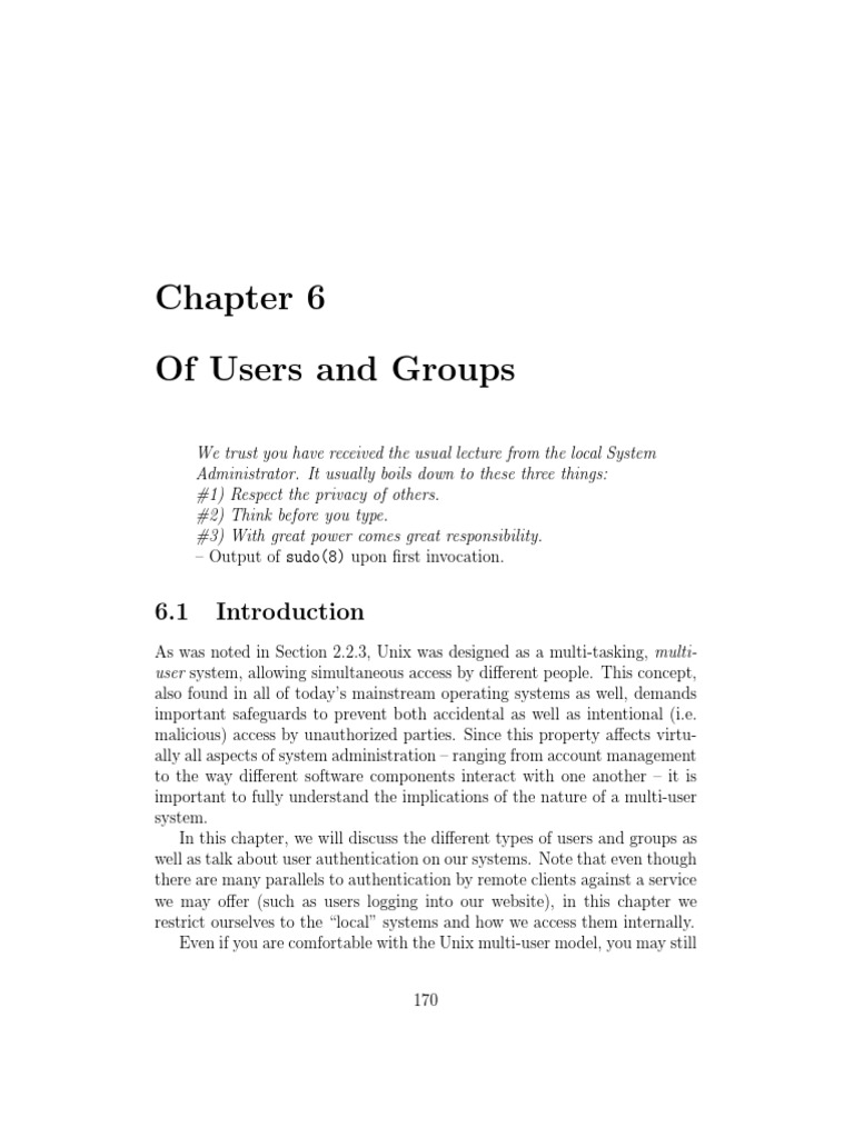 Users and Groups | PDF | Superuser | Password