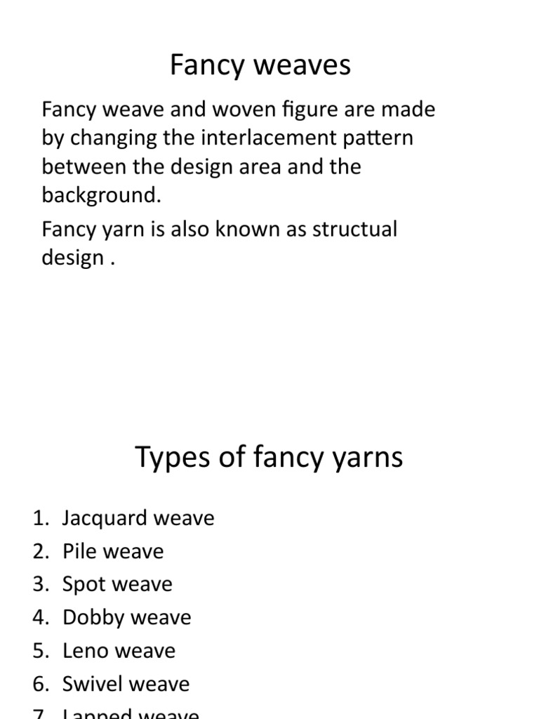 Fancy Weaves | PDF | Weaving | Loom