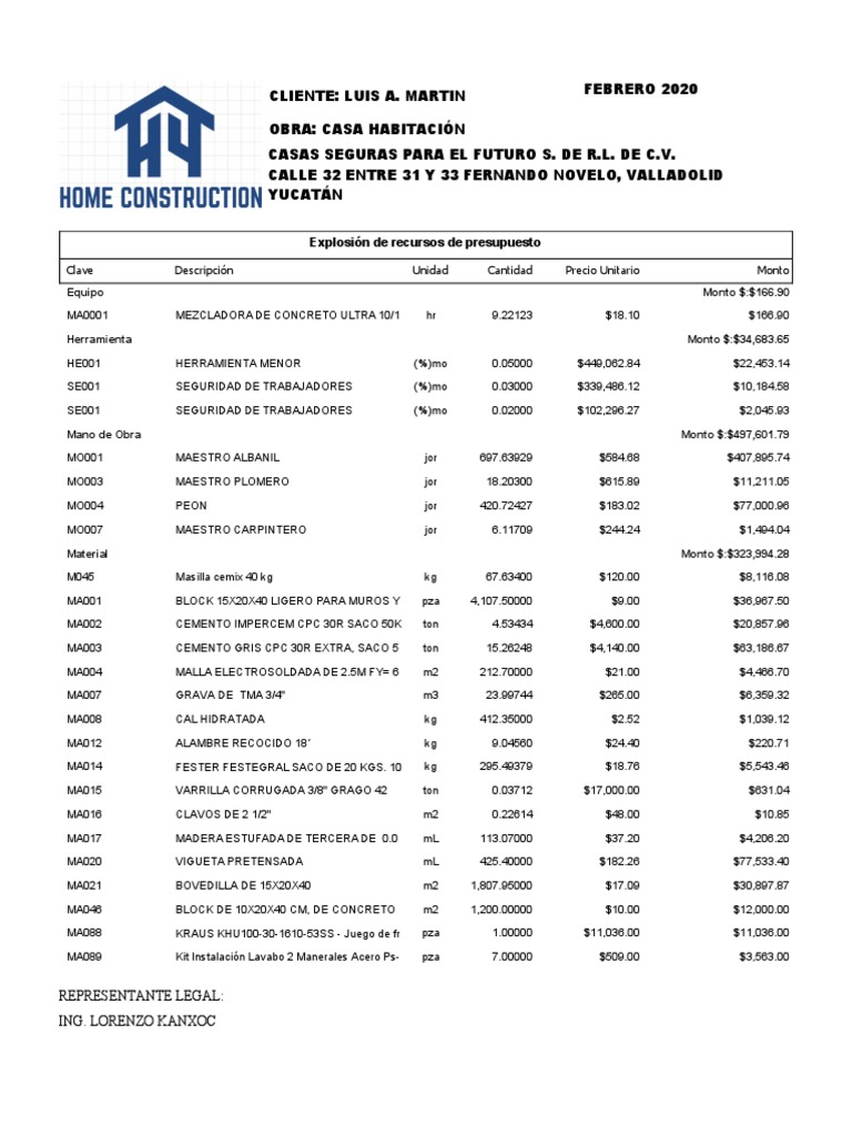 Explosion de Insumos PDF | PDF | Materiales de construcción ...