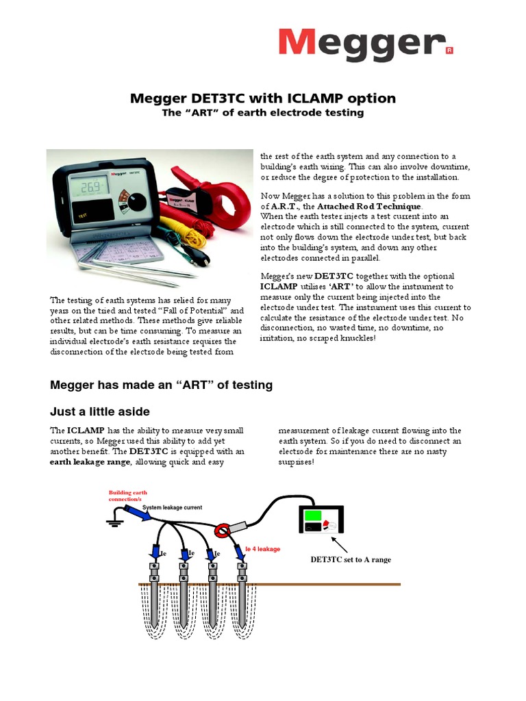 Megger DET3TC With ICLAMP Option: The "ART" of Earth Electrode Testing ...