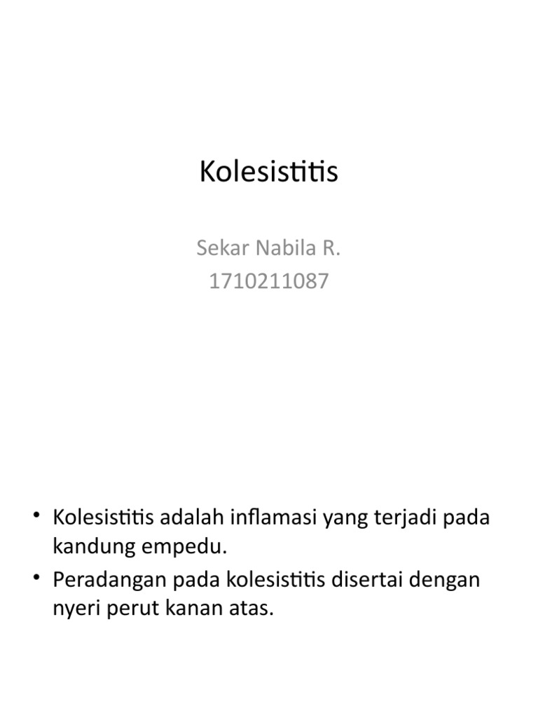 Kolesistitis | PDF