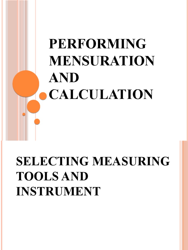 Performing Mensuration and Calculation EIM | PDF | Teaching Methods ...