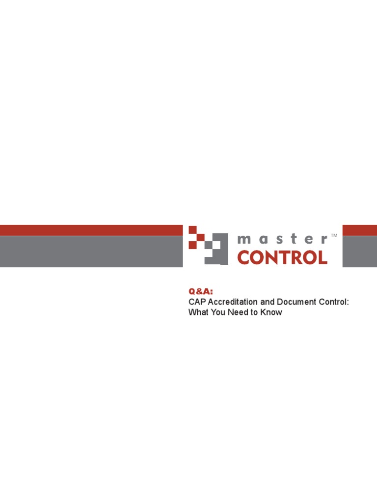 CAP Accreditation and Document Control: What You Need To Know | PDF ...